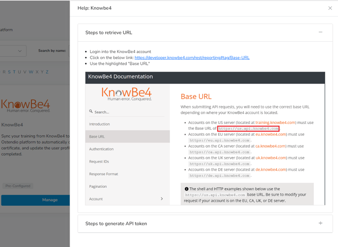 Integration Setting Up Knowbe4