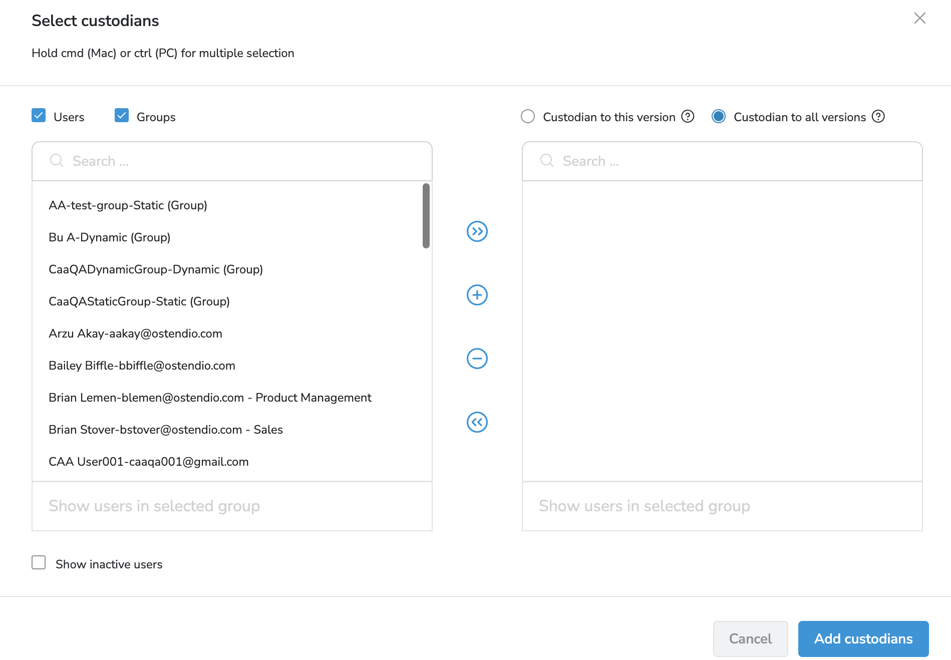 Document Access Control in Ostendio