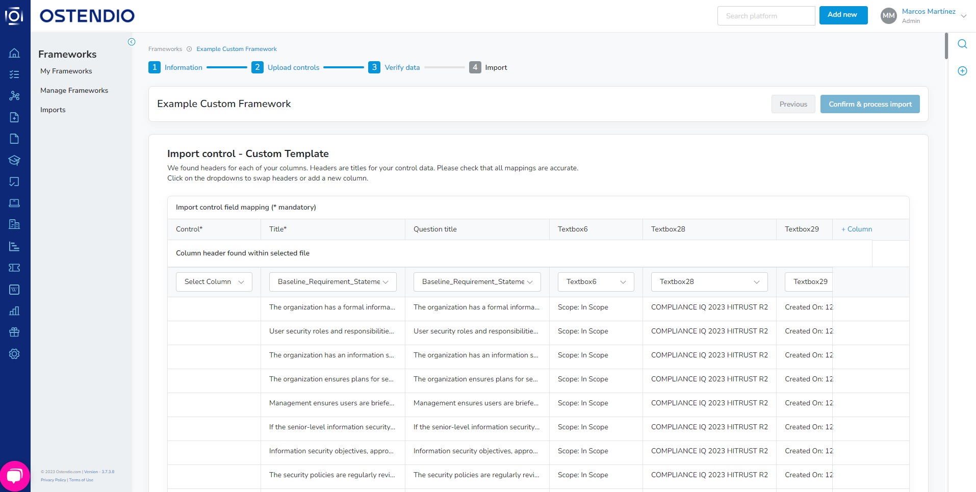 Framework Control Manager