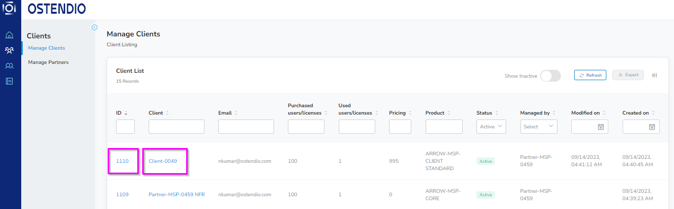 Updating Customer Settings